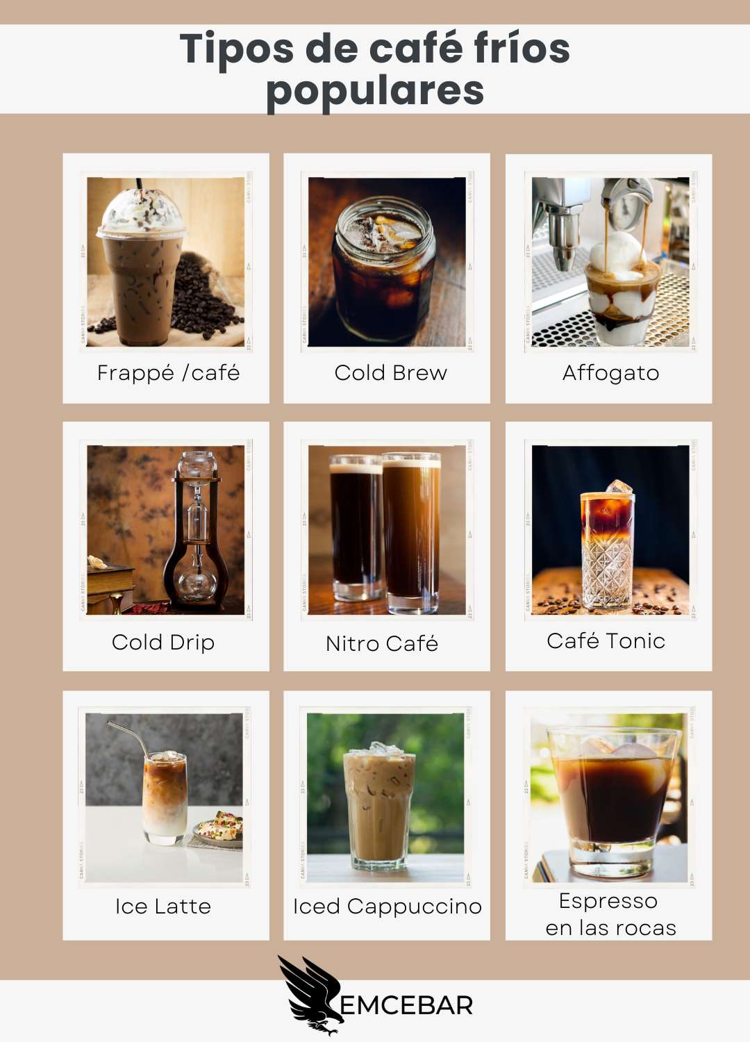Tipos de café: Bebidas más populares en cafeterías